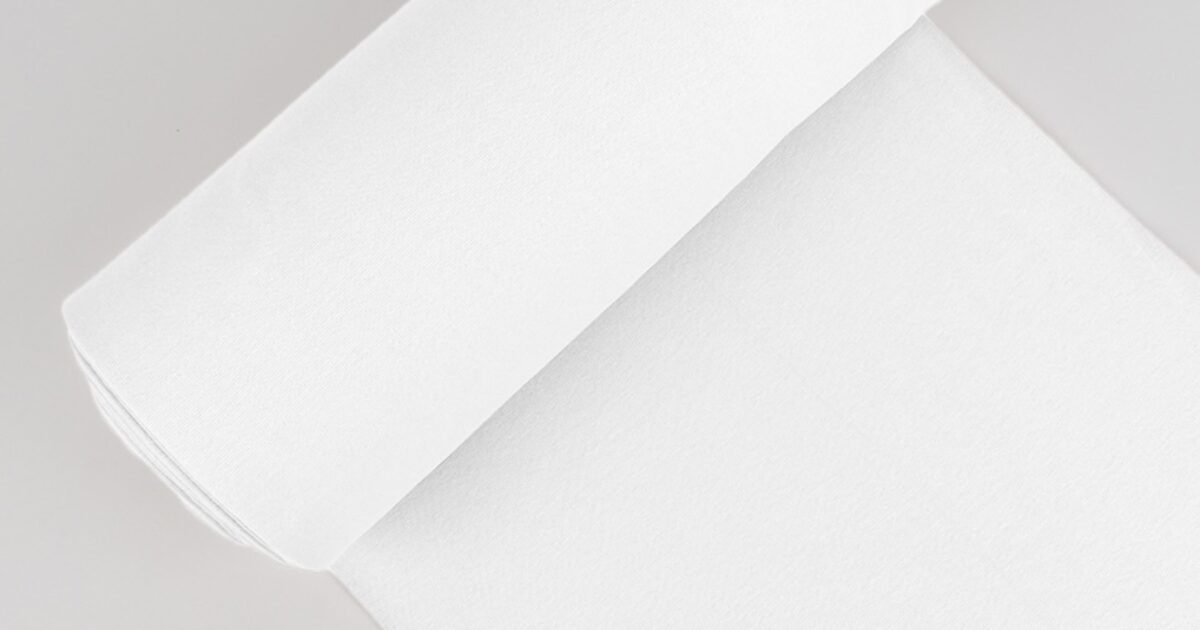 Border fabric uni white | Megastoffen