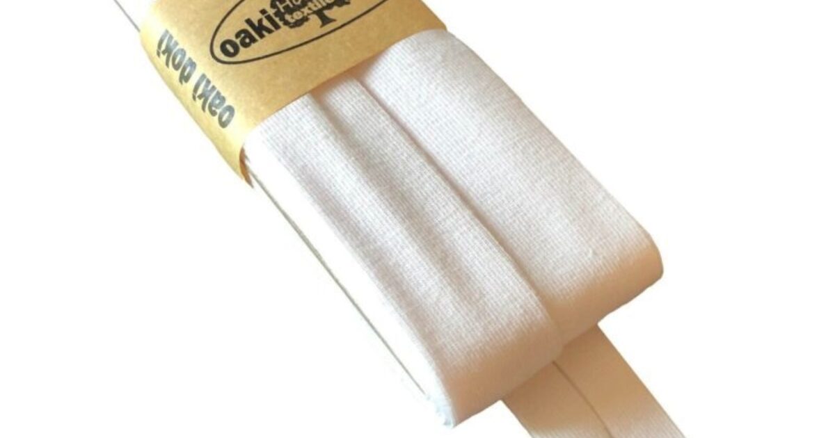 Oaki Doki Tricot Biaisband ecru | Megastoffen